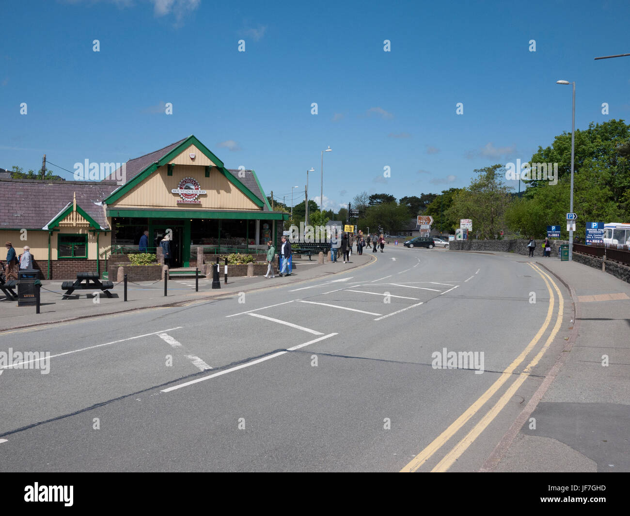 Snowdon Mountain Railway Station at Llanberis, Gwynedd, North Wales, UK ...