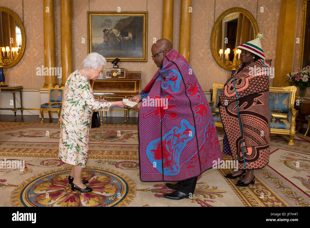 Queen Elizabeth II meets the High Commissioner of Lesotho Dr. John ...