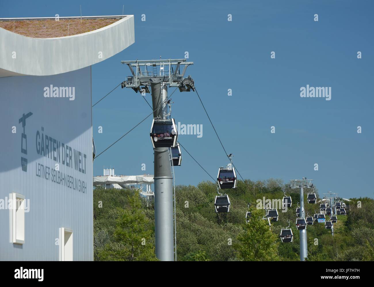 Aerial cableway Impressions on the grounds of the IGA Berlin 2017 ...