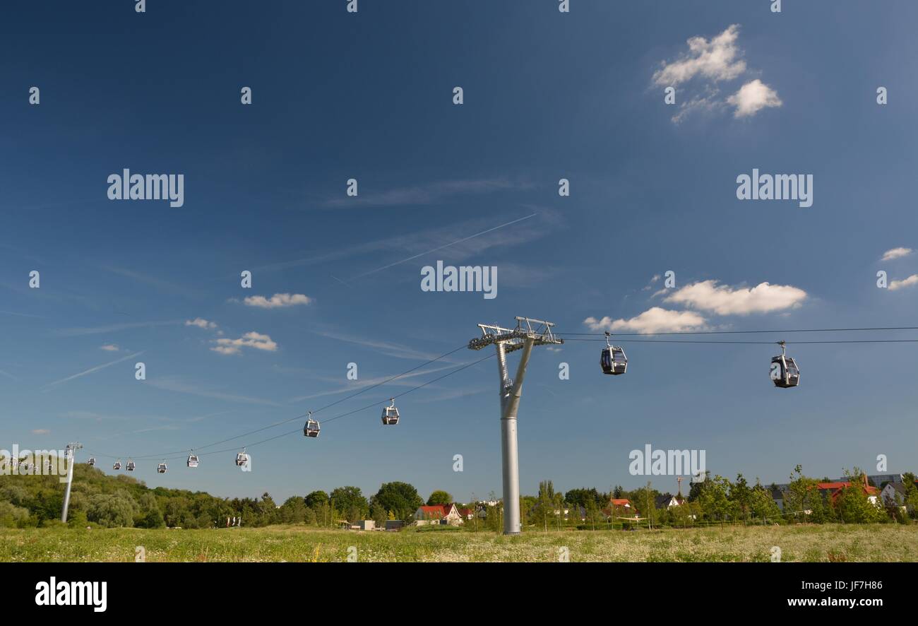 Aerial cableway Impressions on the grounds of the IGA Berlin 2017 ...