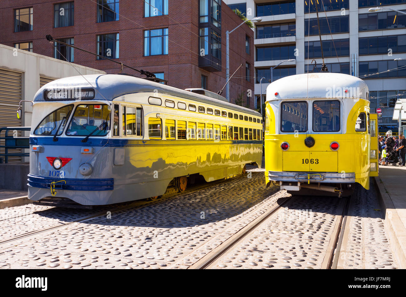 Retro streetcars hi-res stock photography and images - Alamy