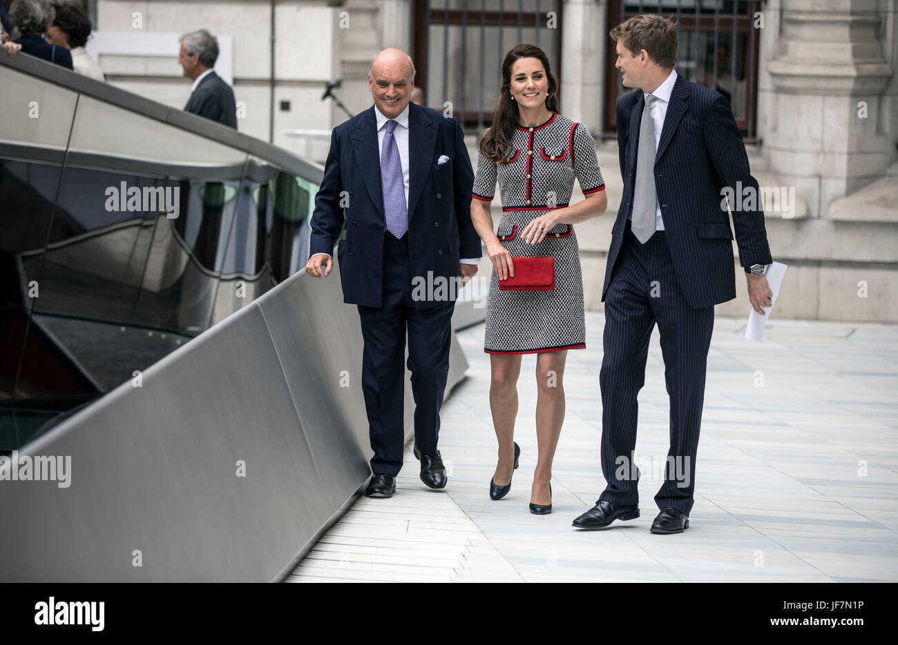 The Duchess of Cambridge walks in the newly created Sackler courtyard ...