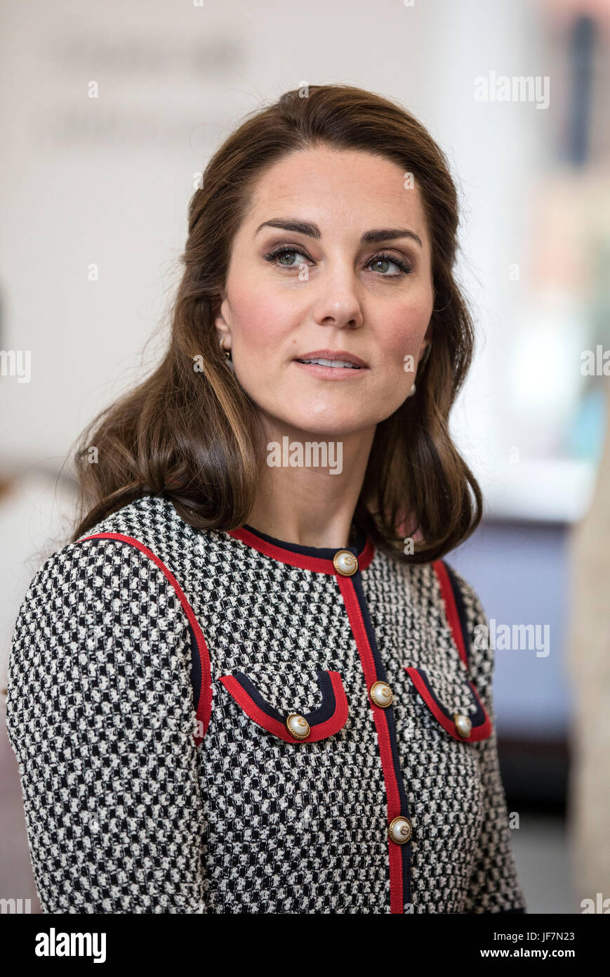The Duchess of Cambridge during a visit to the Victoria and Albert ...