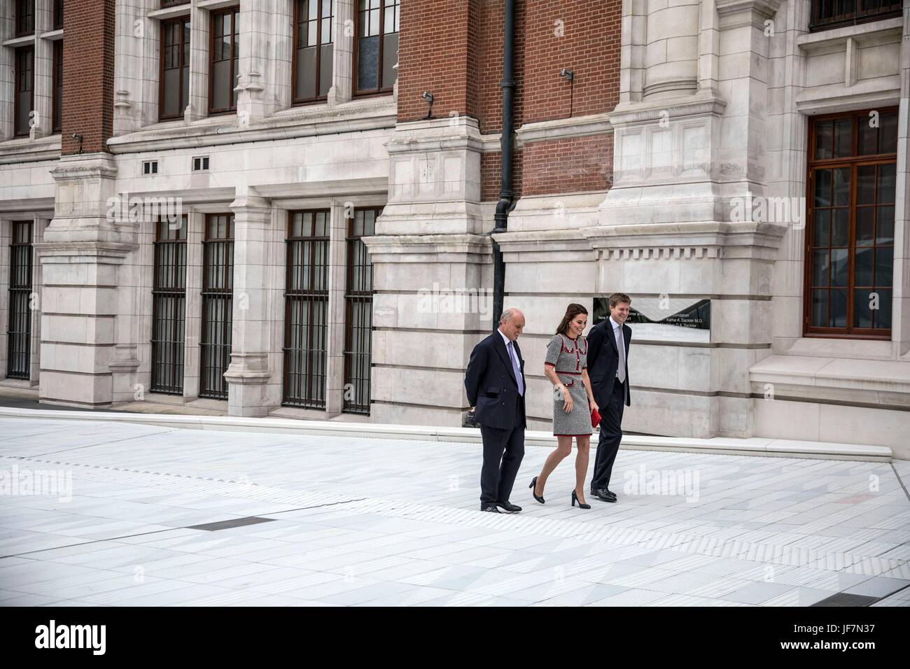 The Duchess of Cambridge walks in the newly created Sackler courtyard ...