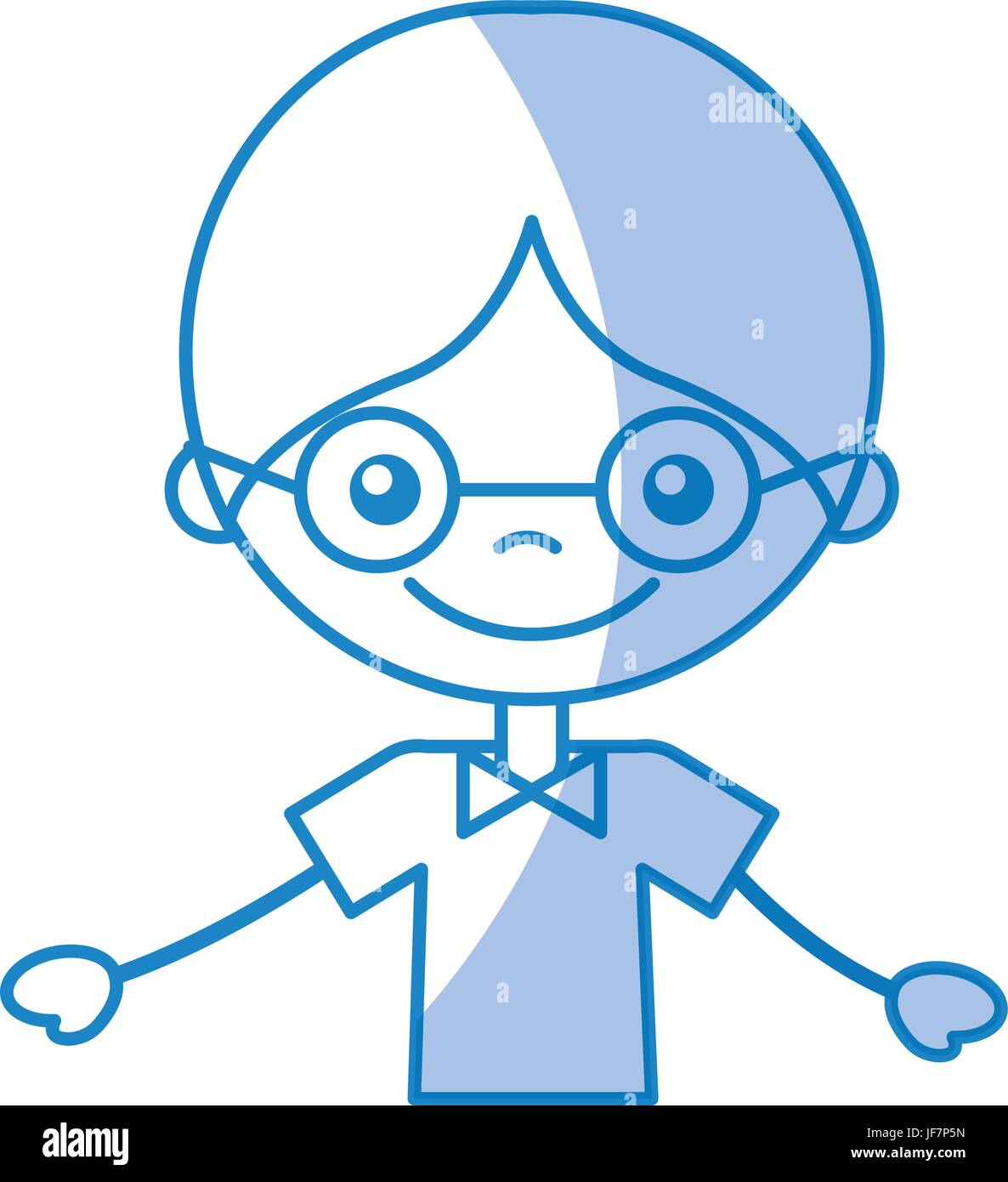 cute boy with glasses character icon Stock Vector Image & Art - Alamy