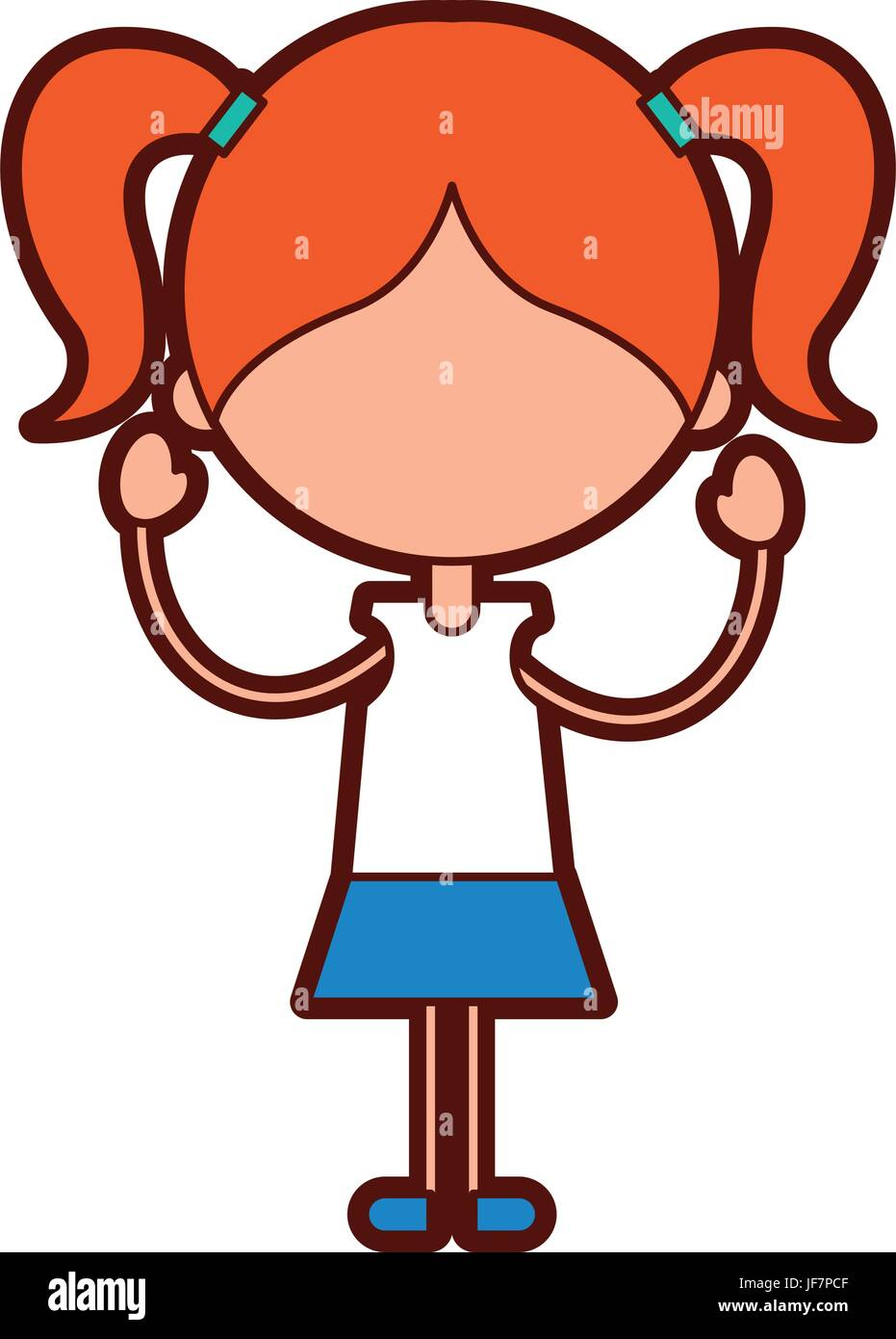 cute girl character icon Stock Vector Image & Art - Alamy