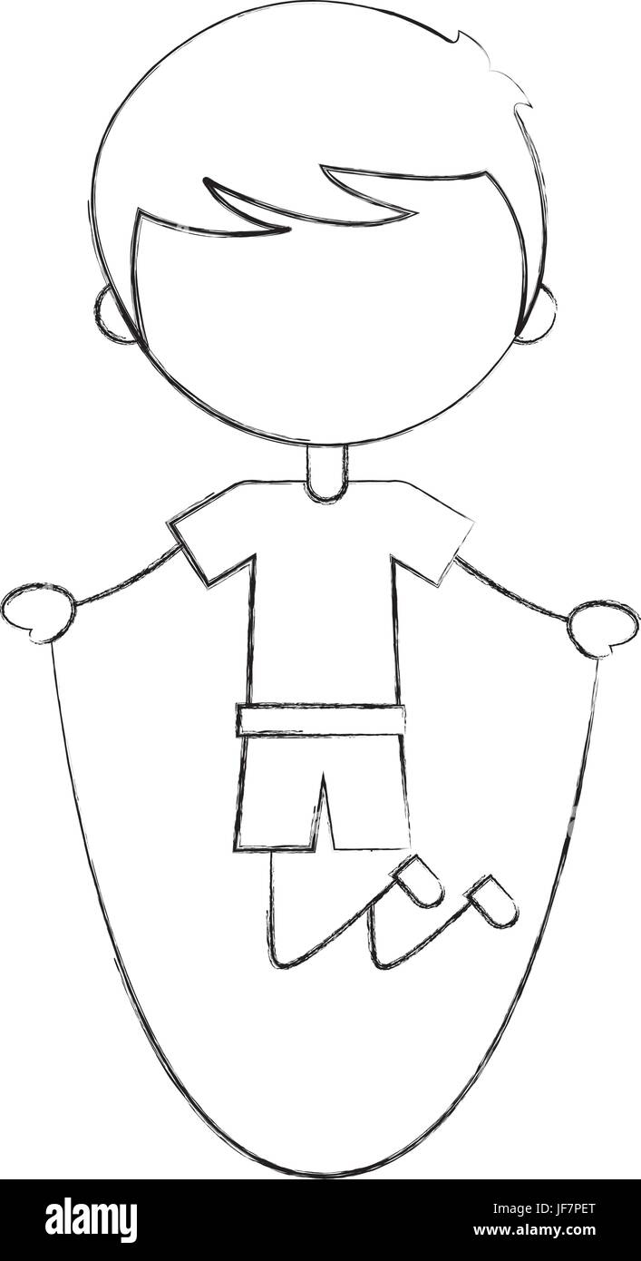 Stick Figures Jumping Rope