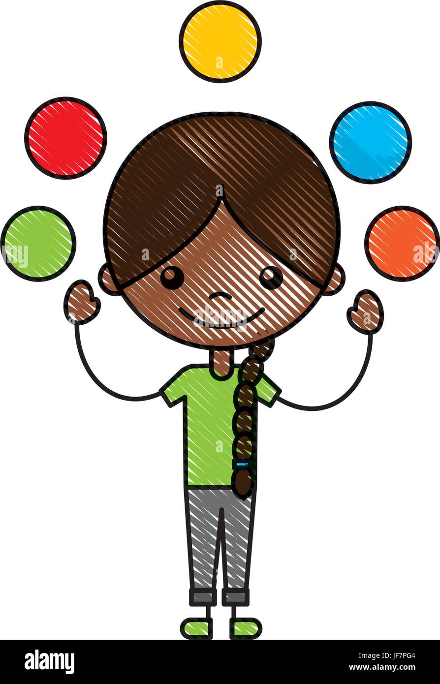 Girl juggling Stock Vector Images - Alamy