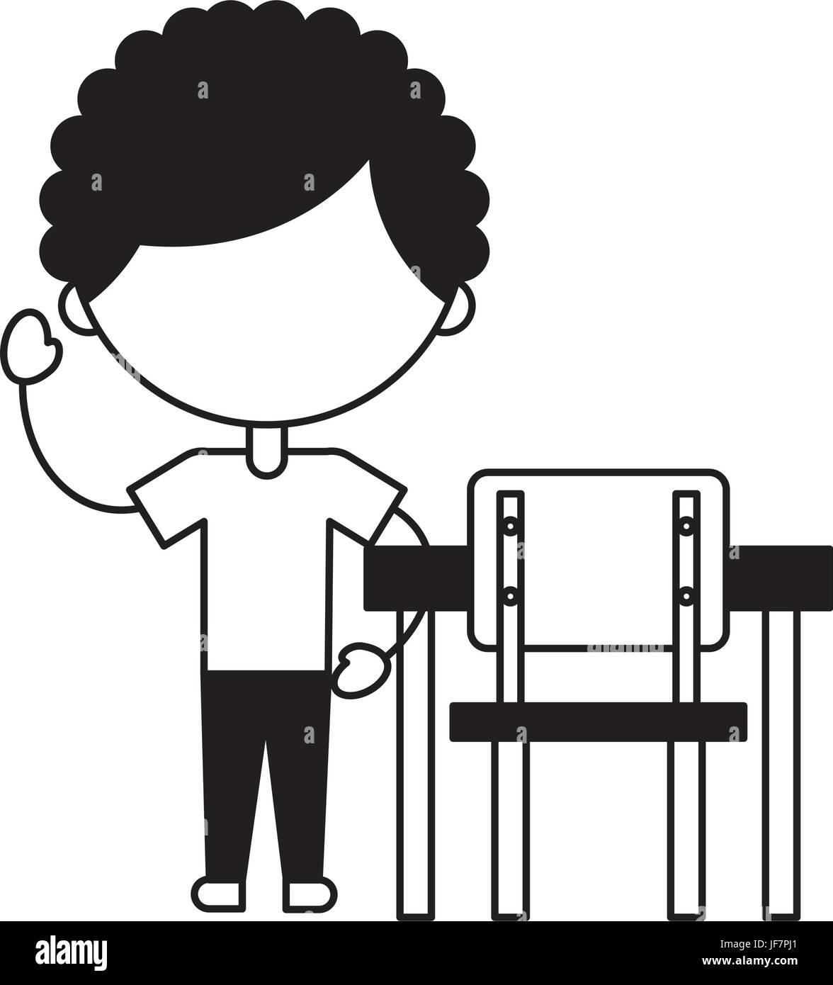 Child chair black Stock Vector Images - Alamy