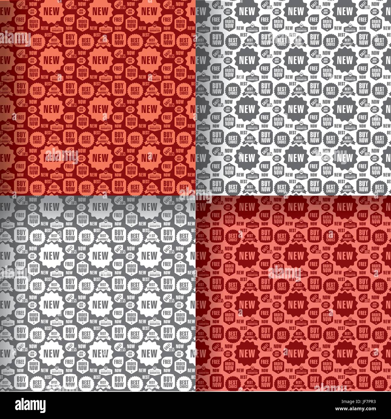 illustration of advertising seamless patterns for best sales Stock ...