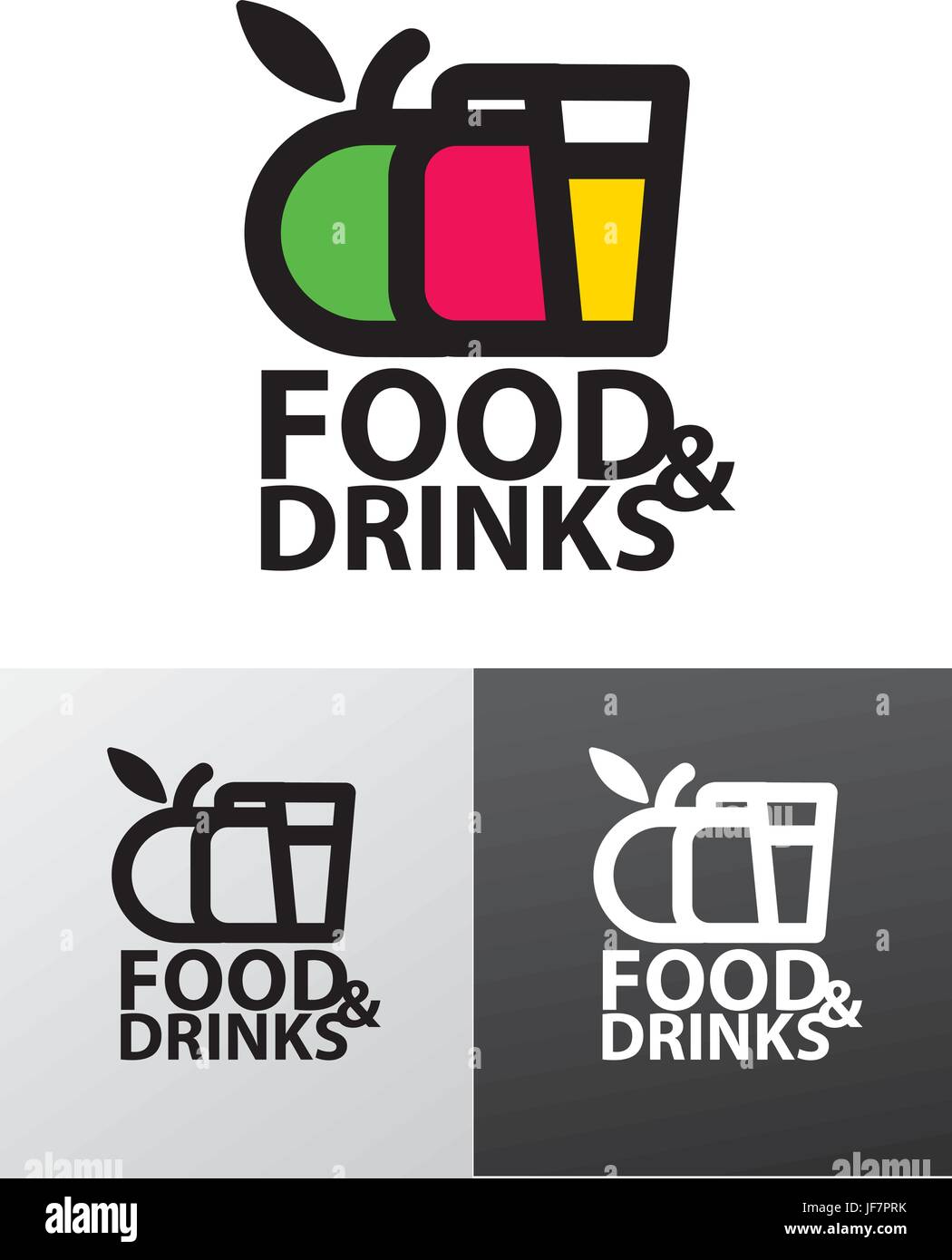 illustration of graphic sign and logo for food company Stock Vector ...
