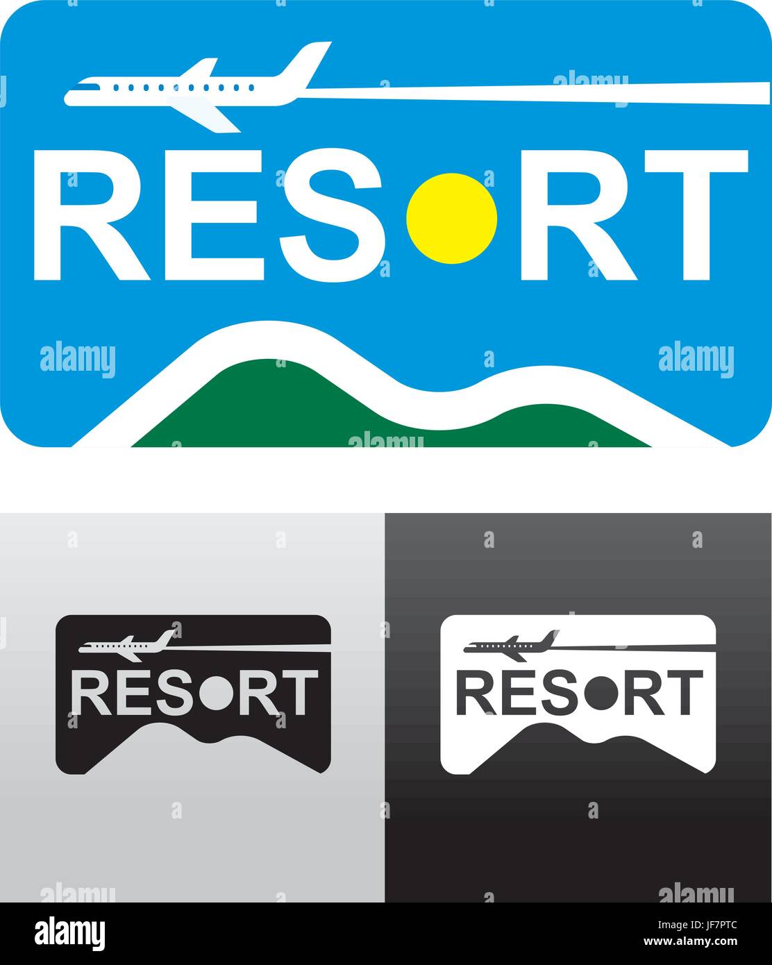 illustration of graphic sign and logo for travel and resort Stock ...