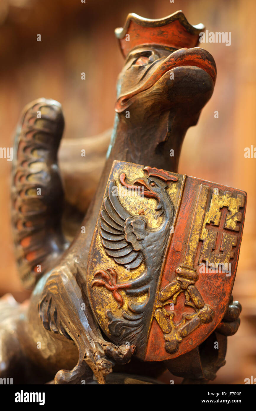 Dragon with Shield - St. Peter's Cathedral - Geneva Stock Photo - Alamy