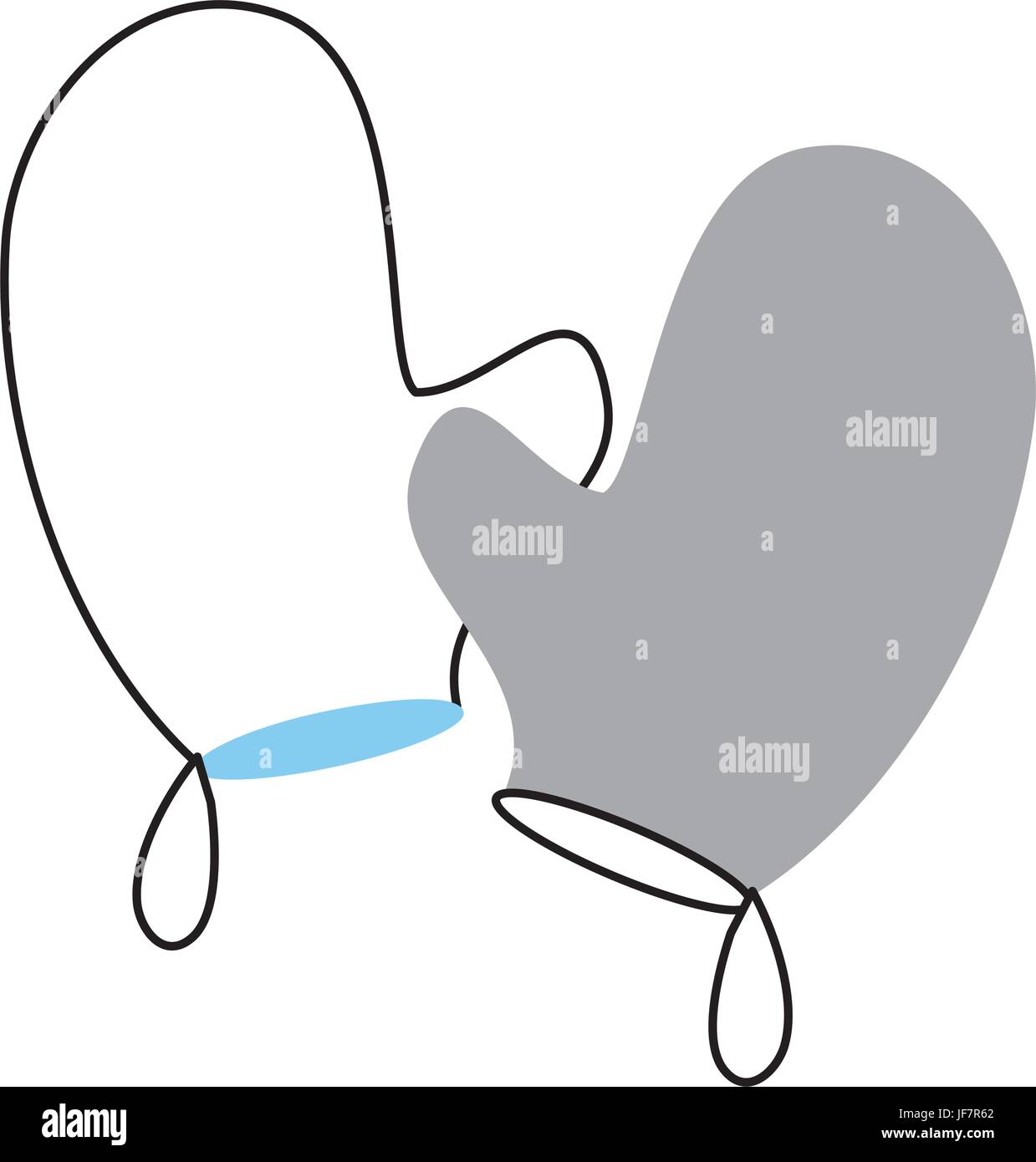 Flat glove sketch Cut Out Stock Images & Pictures - Alamy