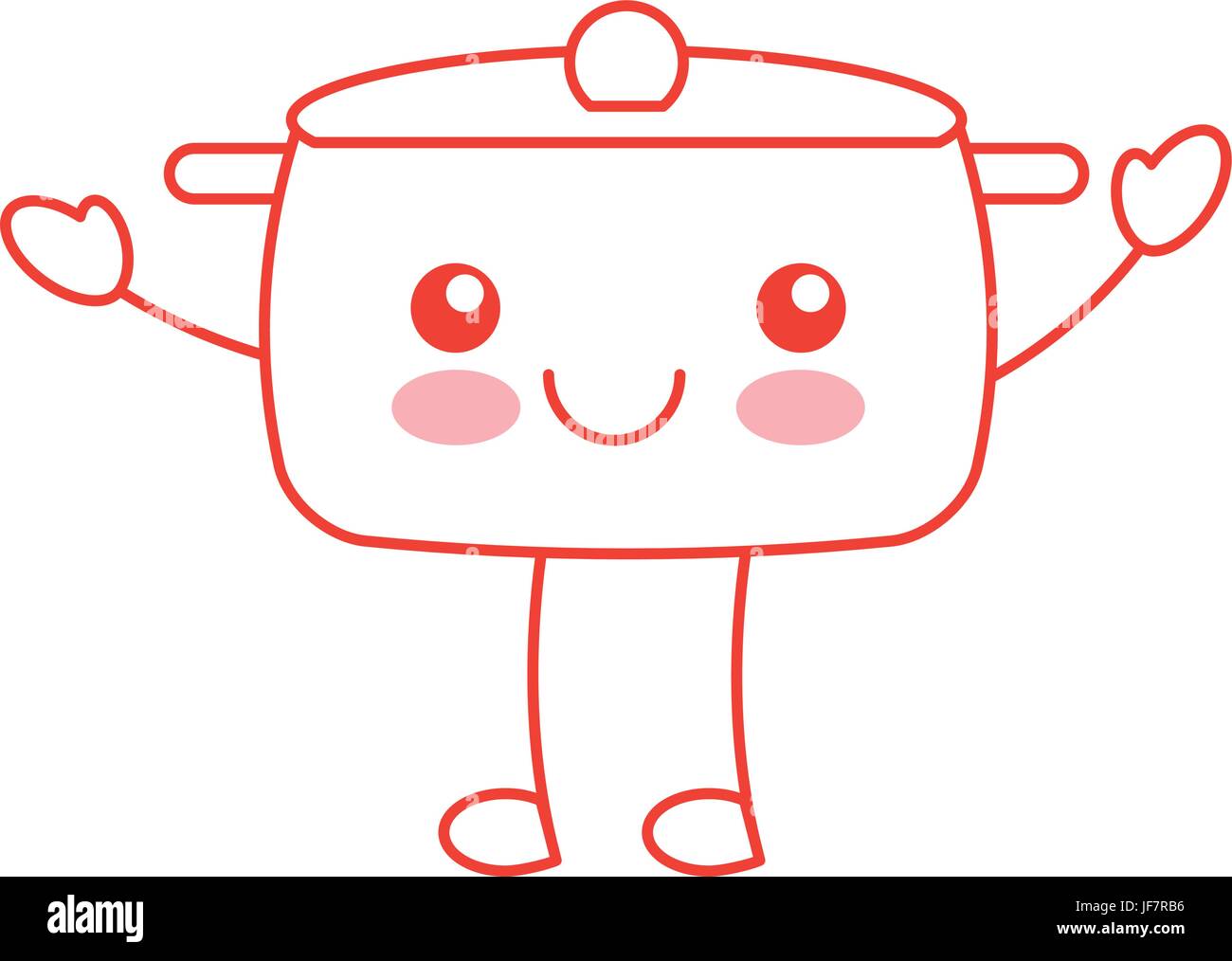 kitchen pot kawaii character Stock Vector Image & Art - Alamy