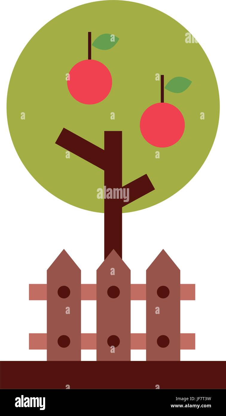 Red green apple wooden Stock Vector Images - Alamy