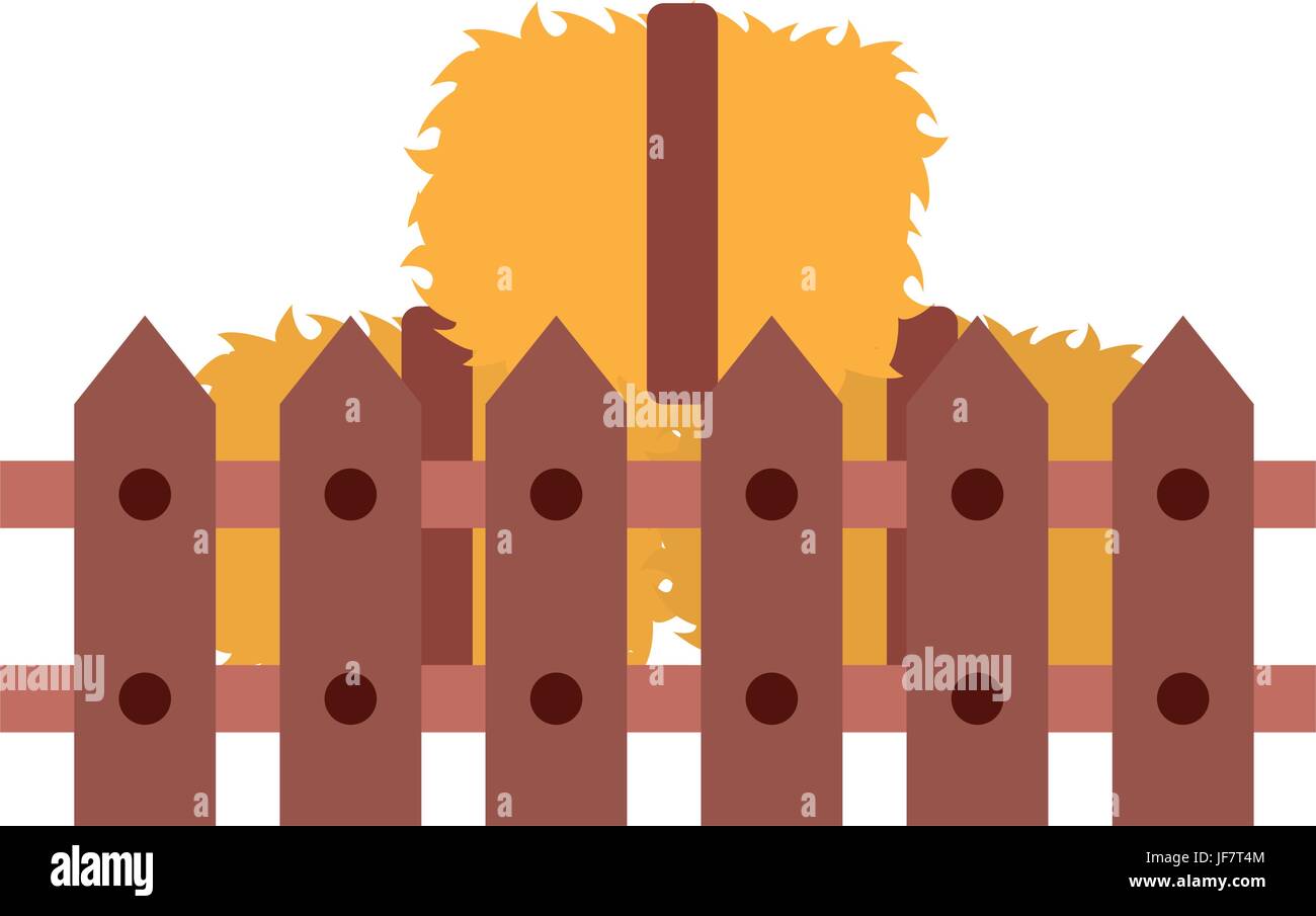 fence wooden with straw blocks Stock Vector Image & Art - Alamy