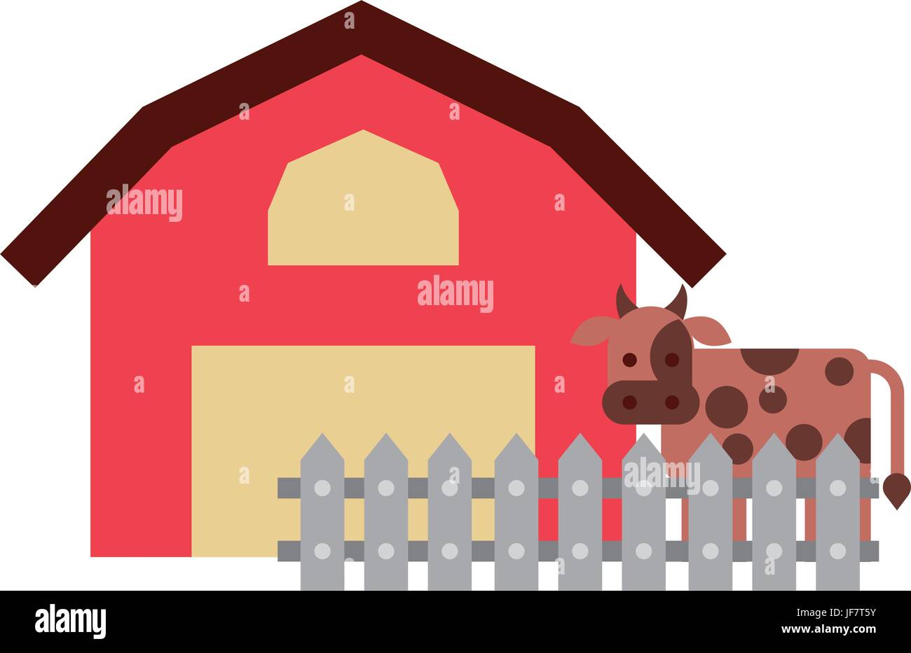 farm stable building with cow Stock Vector Image & Art - Alamy