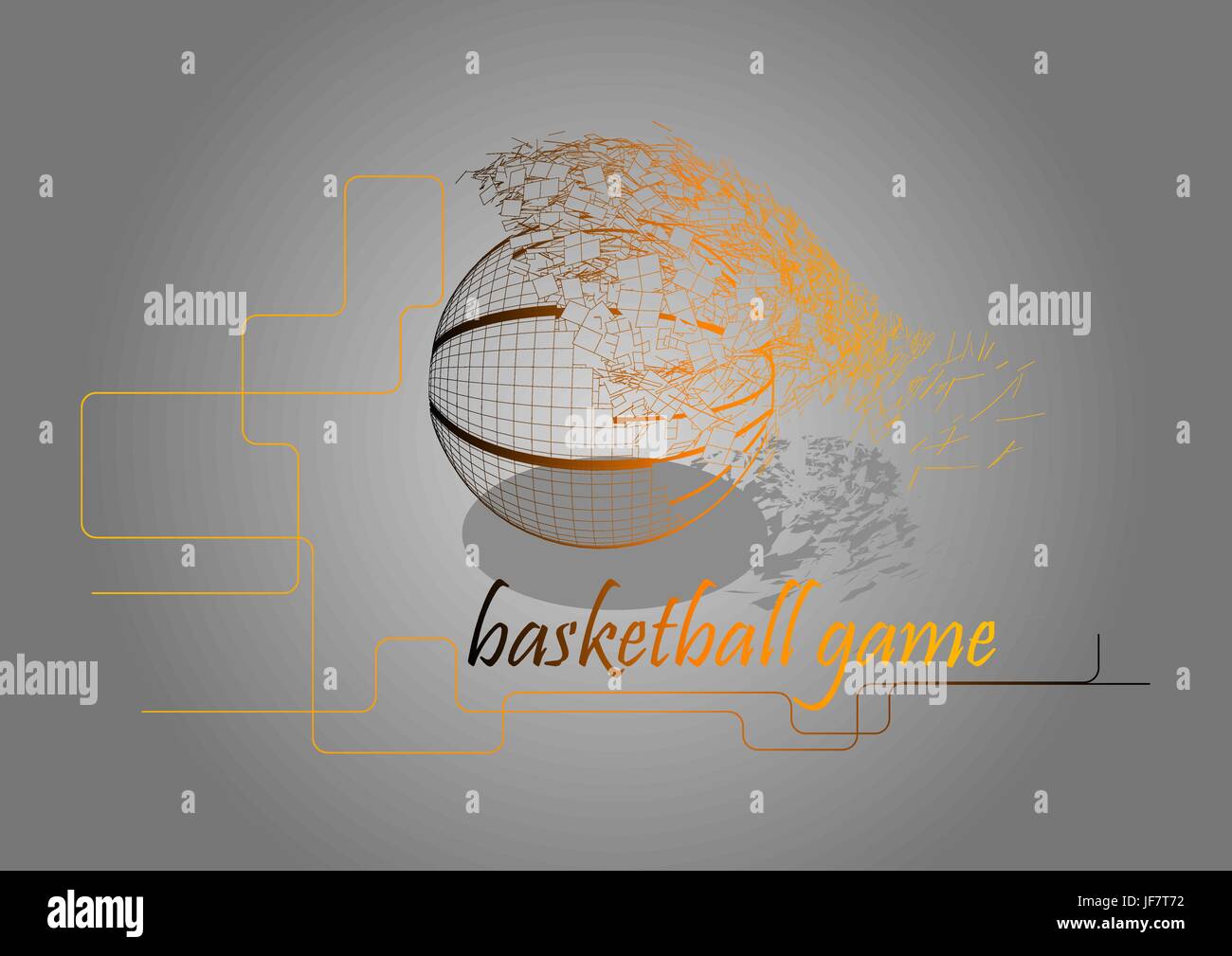 basketball game advertisement. abstract ball on grey background Stock ...