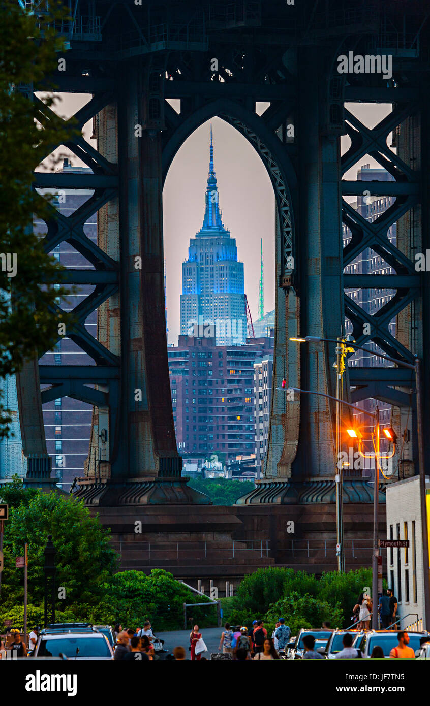 Bridge brooklyn dumbo manhattan ny usa cityscape skyline view hi-res ...