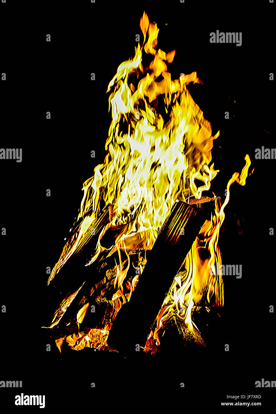 fire burning with black background Stock Photo - Alamy