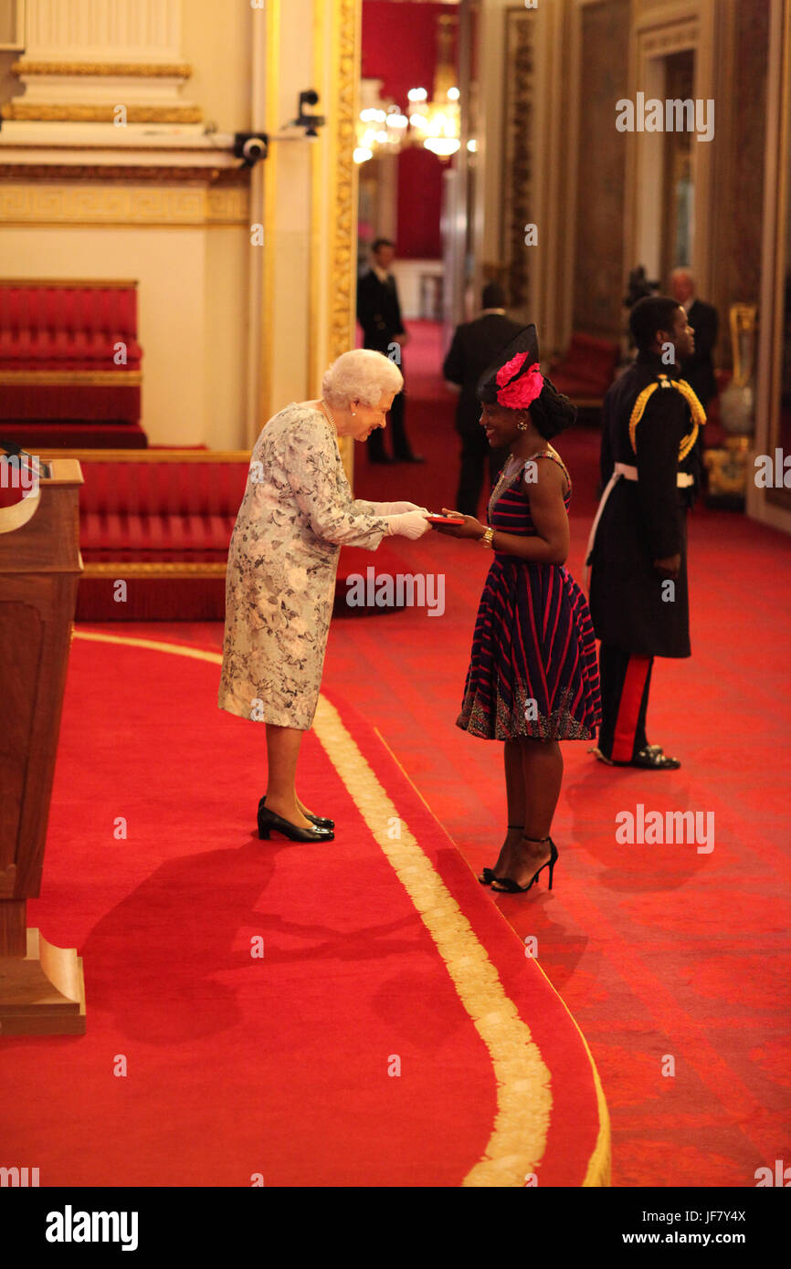 Miss Kumba Musa from Sierra Leone receives a Queen's Young Leaders ...