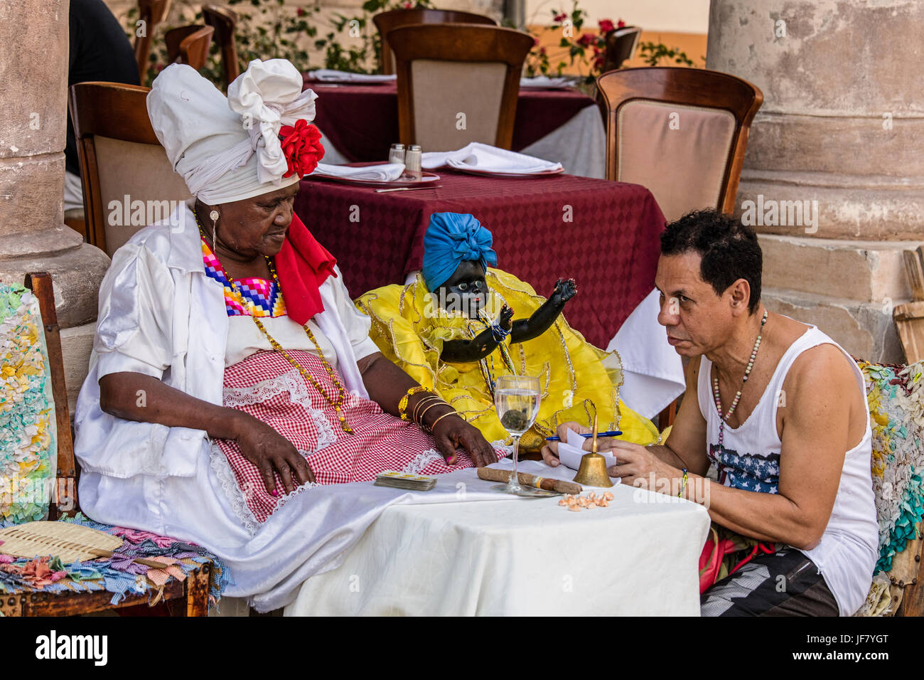 VOODOO practitioner in the PLAZA VIEJA - HAVANA, CUBA Stock Photo - Alamy