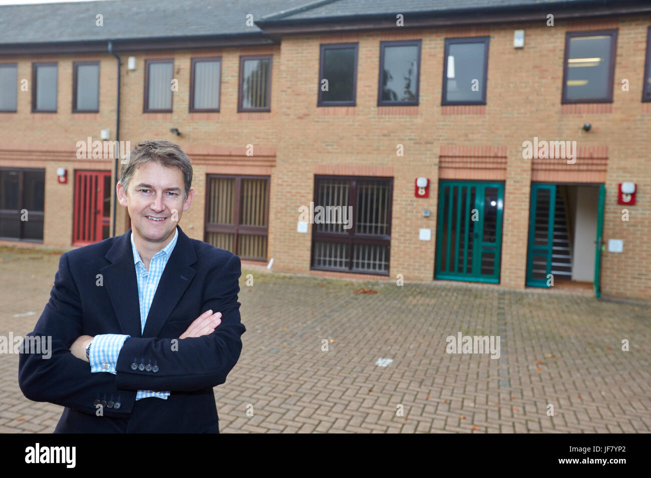Richard Venables of property firm VSL at an office block in Lakesmere ...