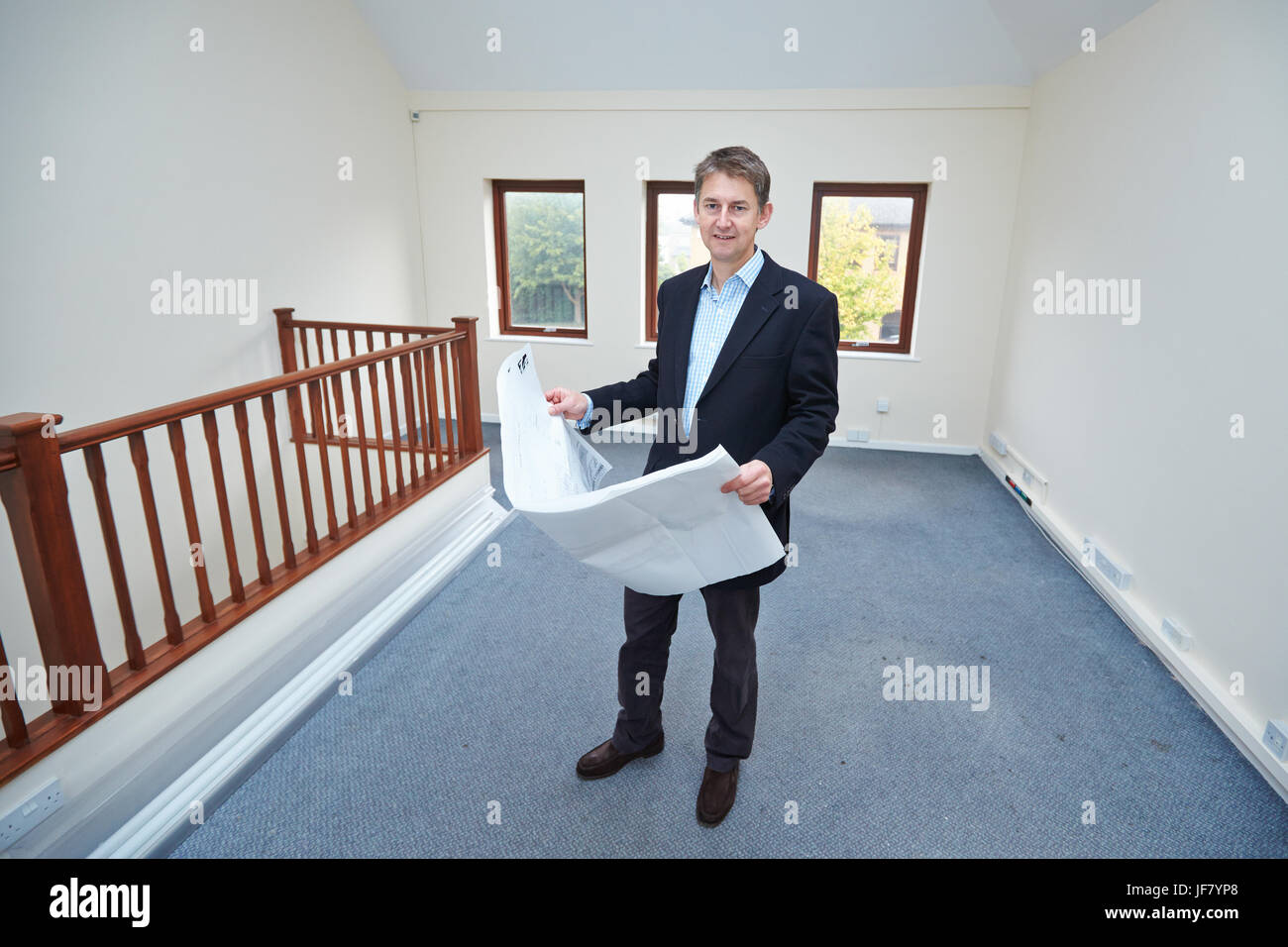 Richard Venables of property firm VSL at an office block in Lakesmere ...