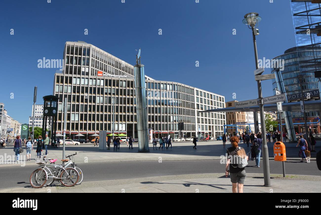 Impressions from the Potsdam square (Potsdamer Platz) in Berlin from 1 ...