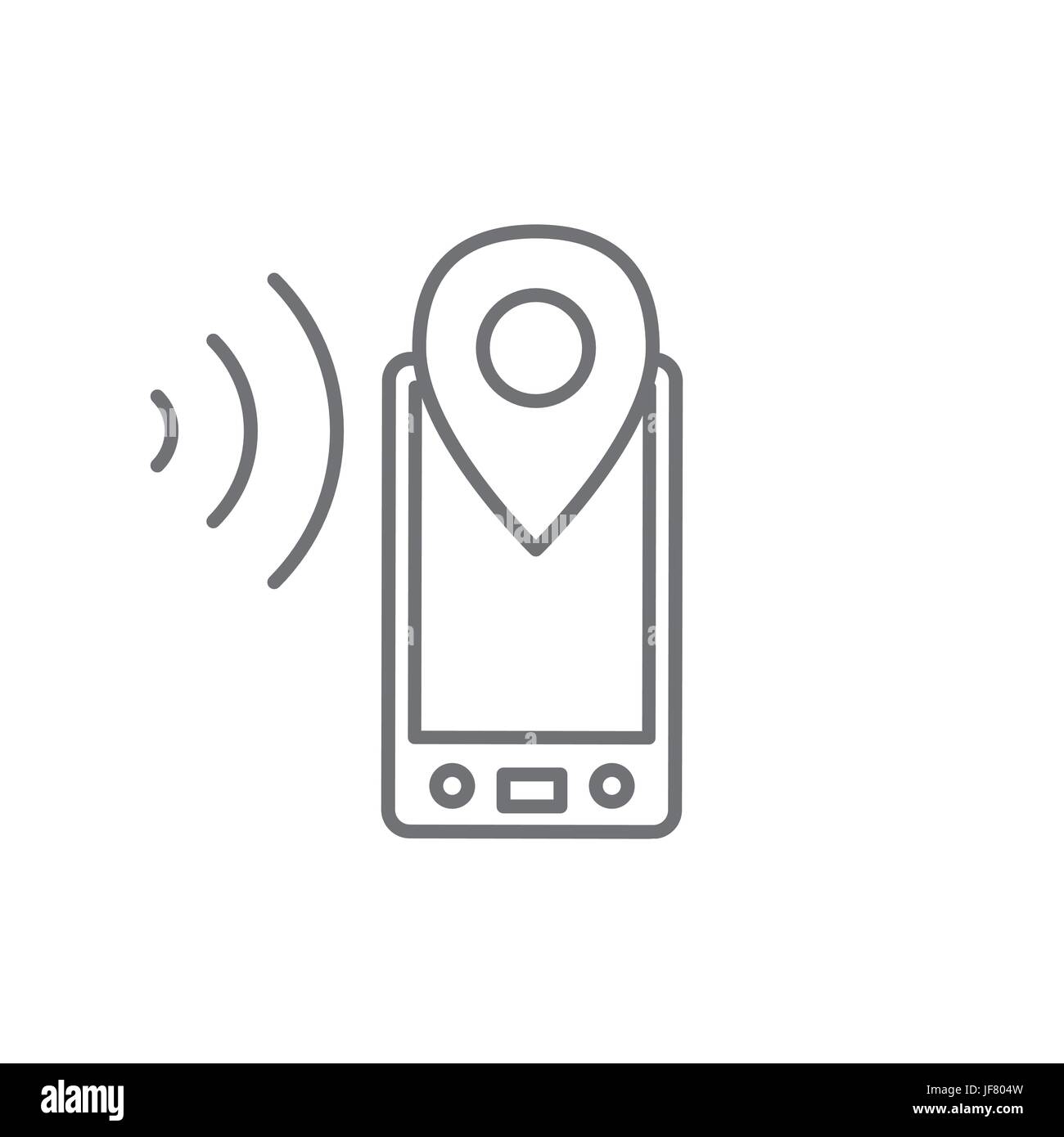 Cellphone tower icon w emitting pinging transmission waves Stock Vector ...