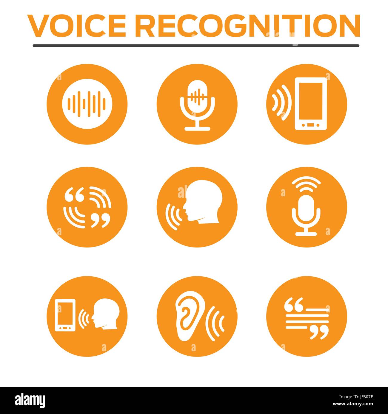 Voiceover or Voice Command Icon with Sound Wave Images Set - solid ...