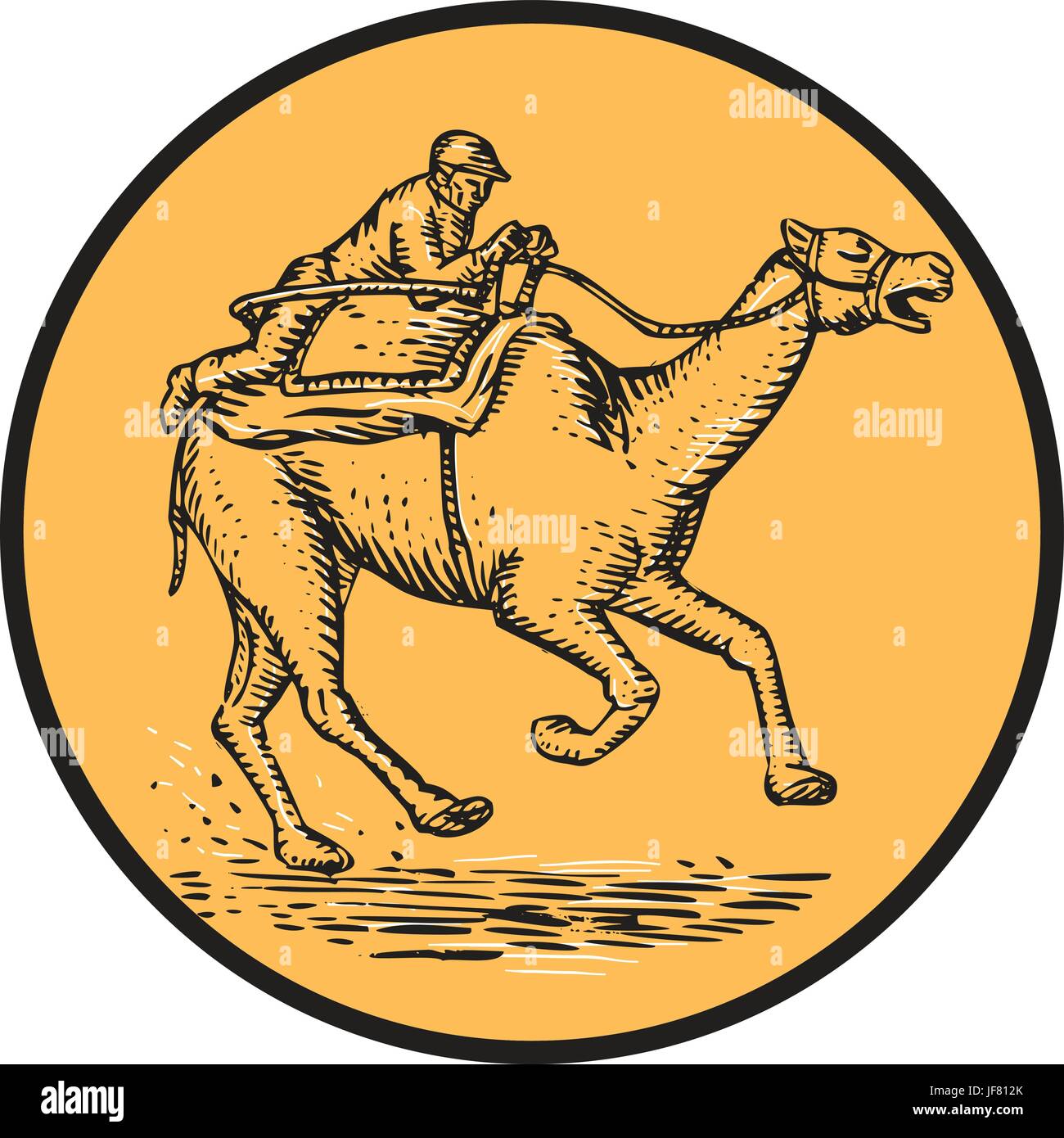 Camel racing jockey Stock Vector Images - Alamy