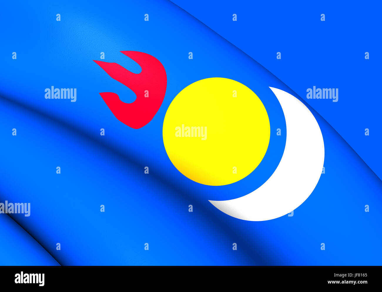 Inner Mongolian People's Party Flag Stock Photo - Alamy