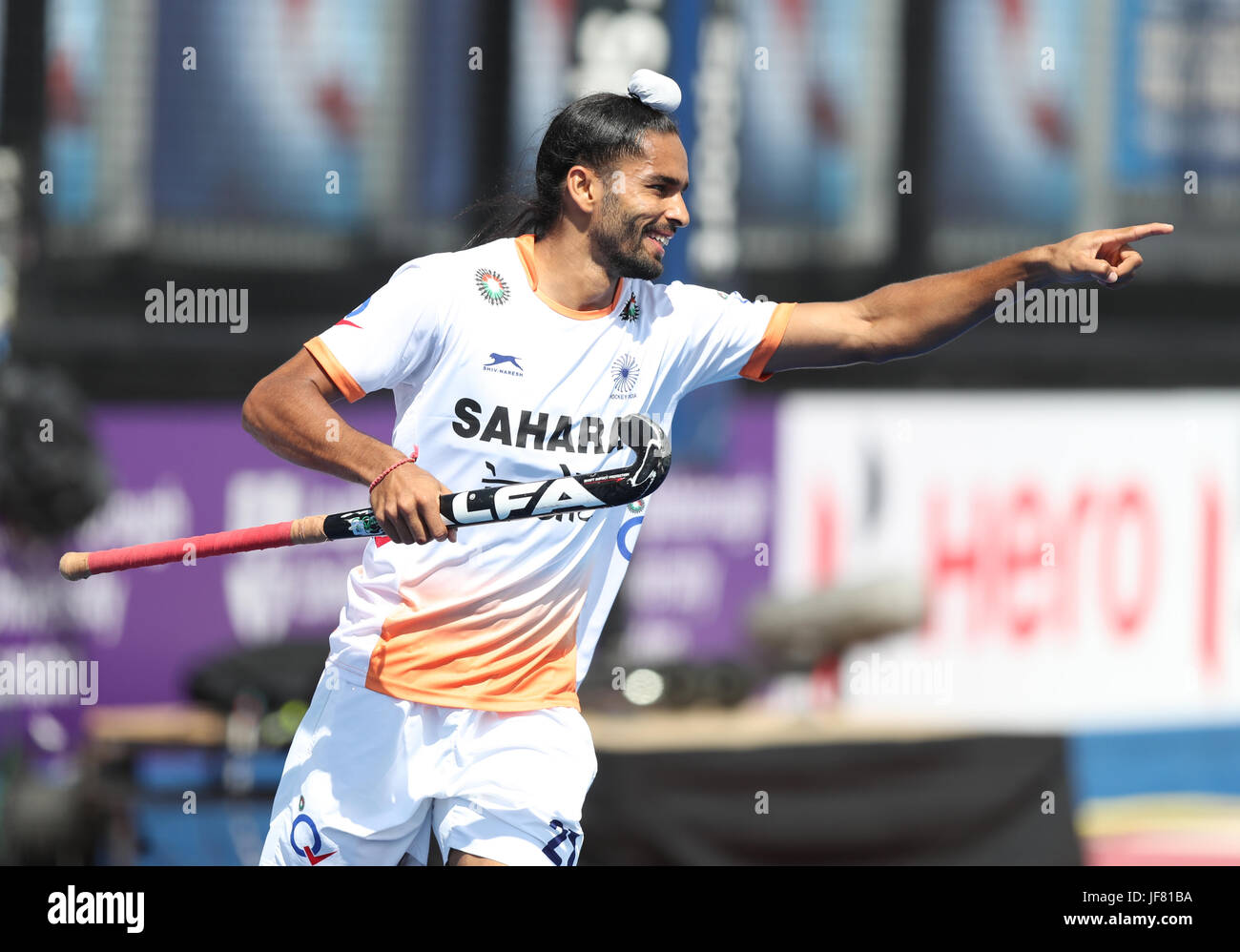 Indias harjeet singh celebrates scoring hi-res stock photography and ...