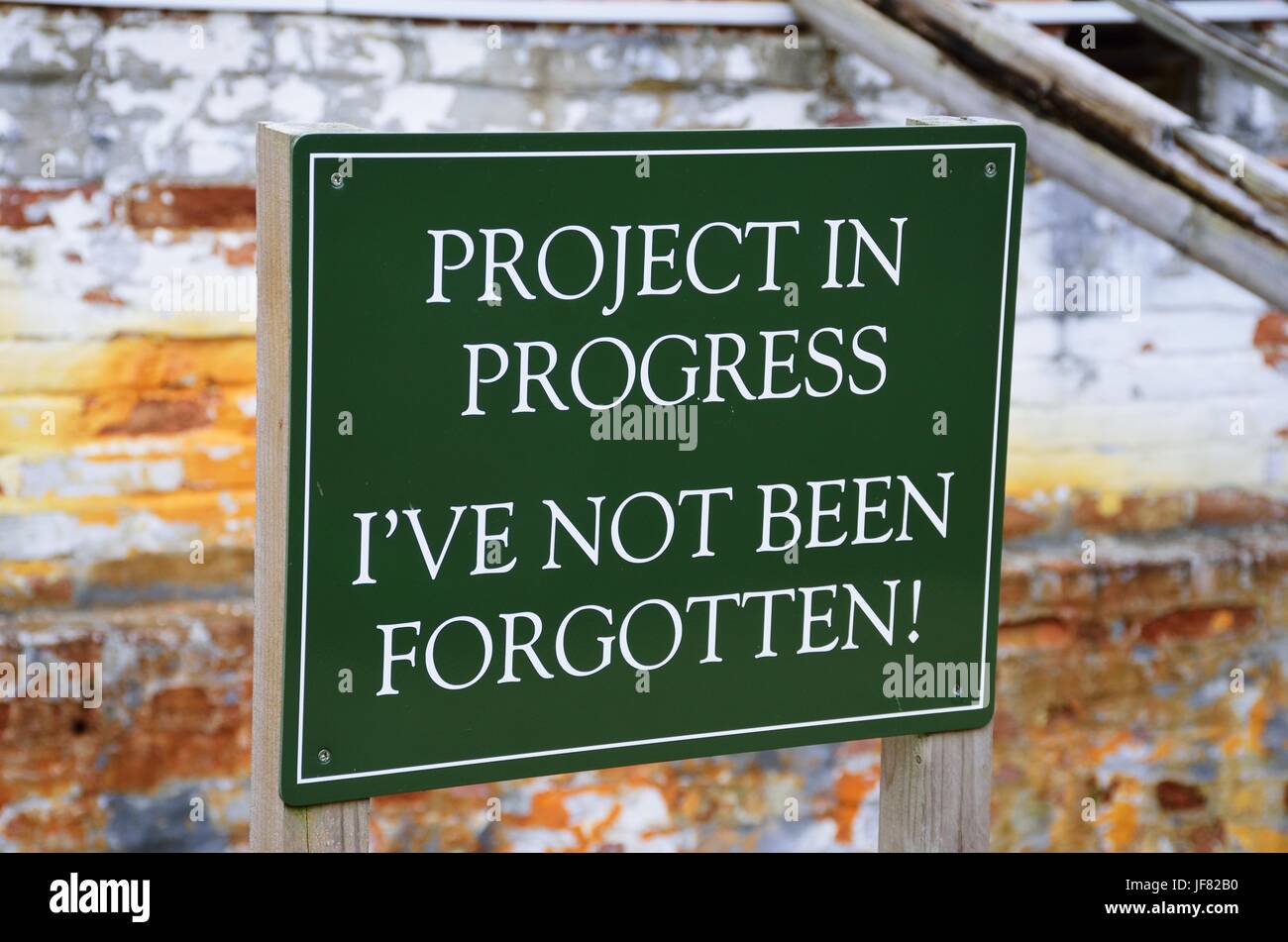 sign for project in progress Stock Photo - Alamy