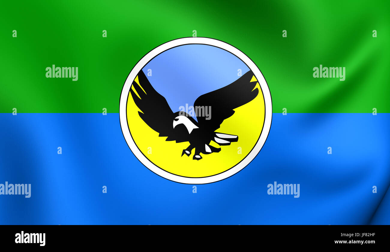 3D Flag of the Lezgian People. Close Up Stock Photo - Alamy