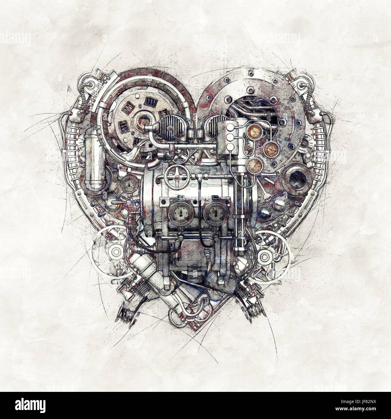 Mechanical Heart Sketch