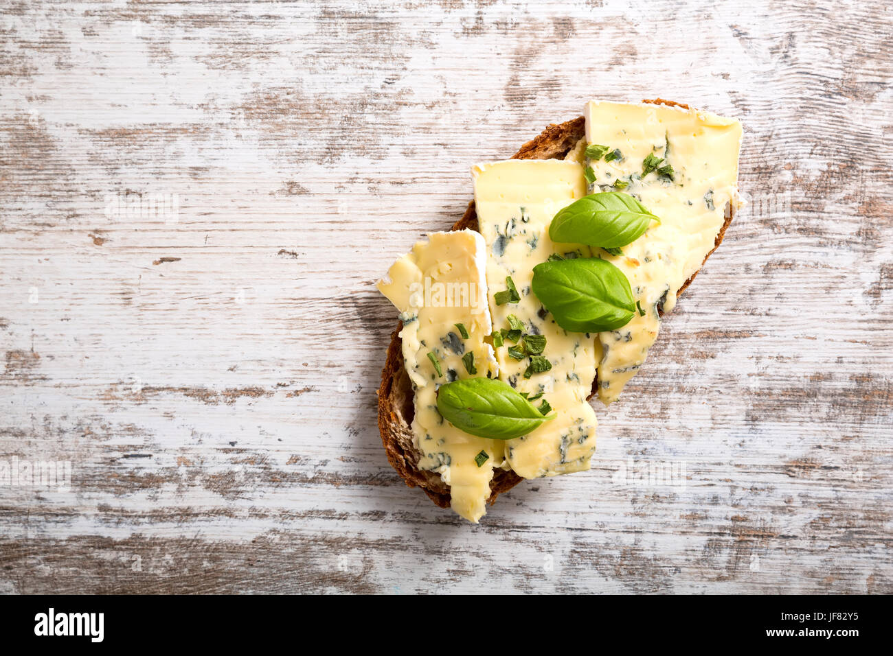 Sandwiches with Roquefort cheese Stock Photo - Alamy
