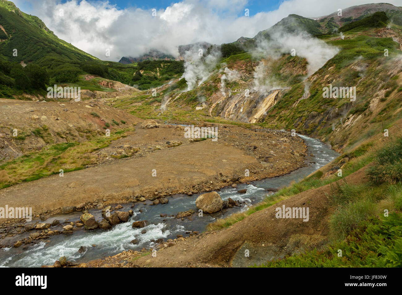 Geysernaya River in Valley of Geysers Stock Photo - Alamy