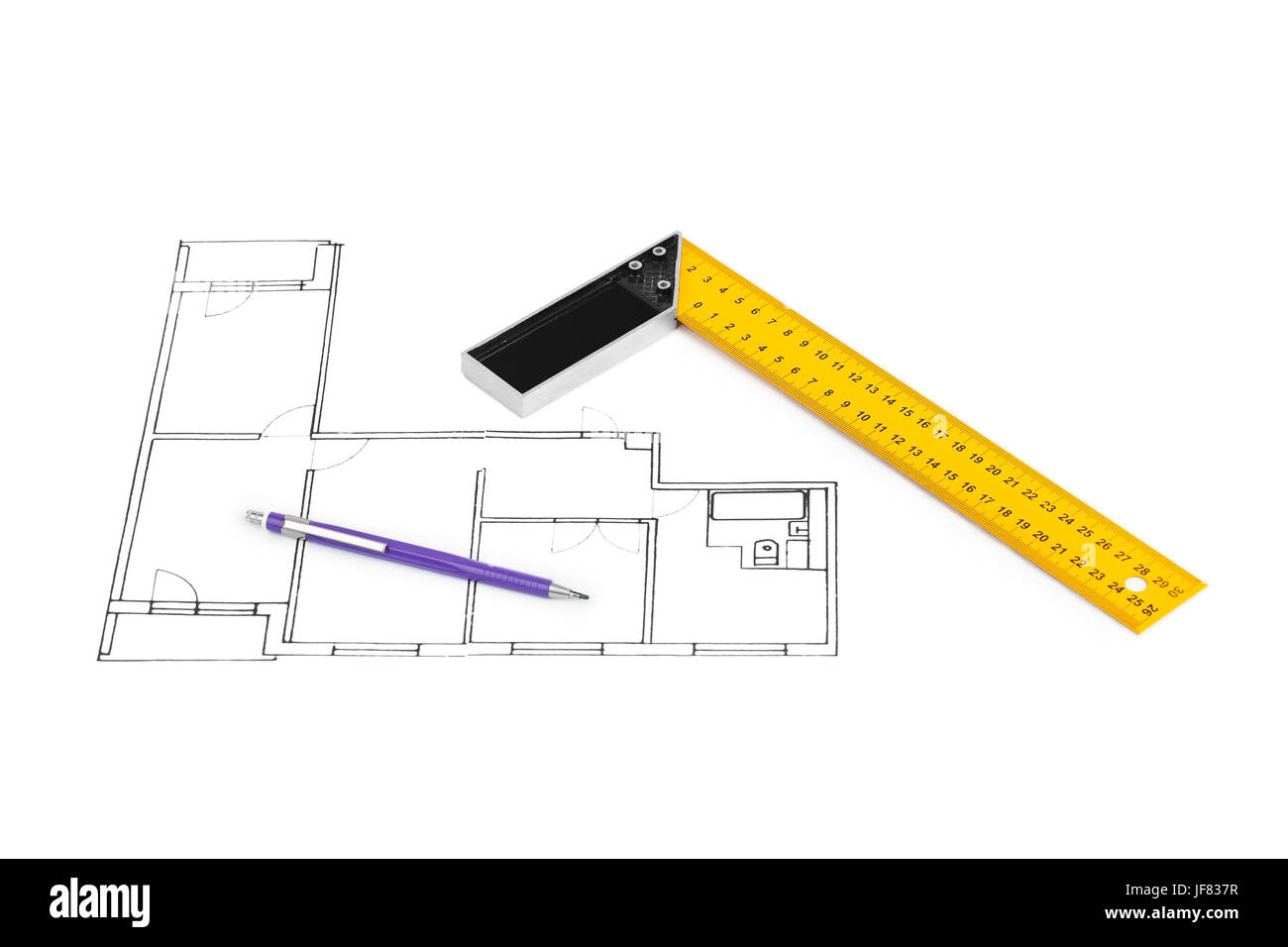 Domestic floor plan Cut Out Stock Images & Pictures - Alamy