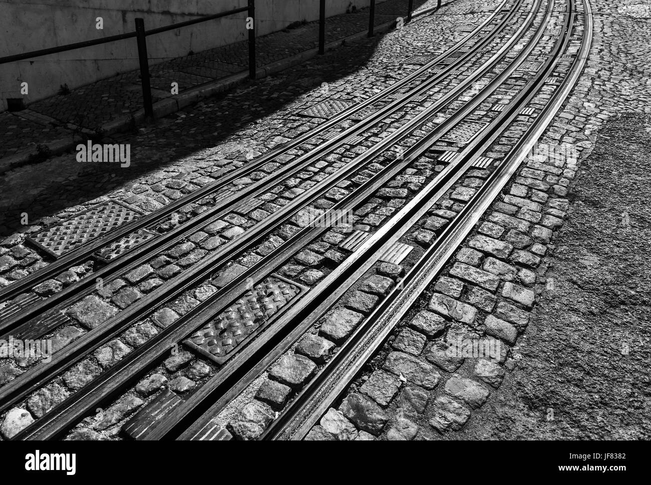 Tram rails hi-res stock photography and images - Alamy
