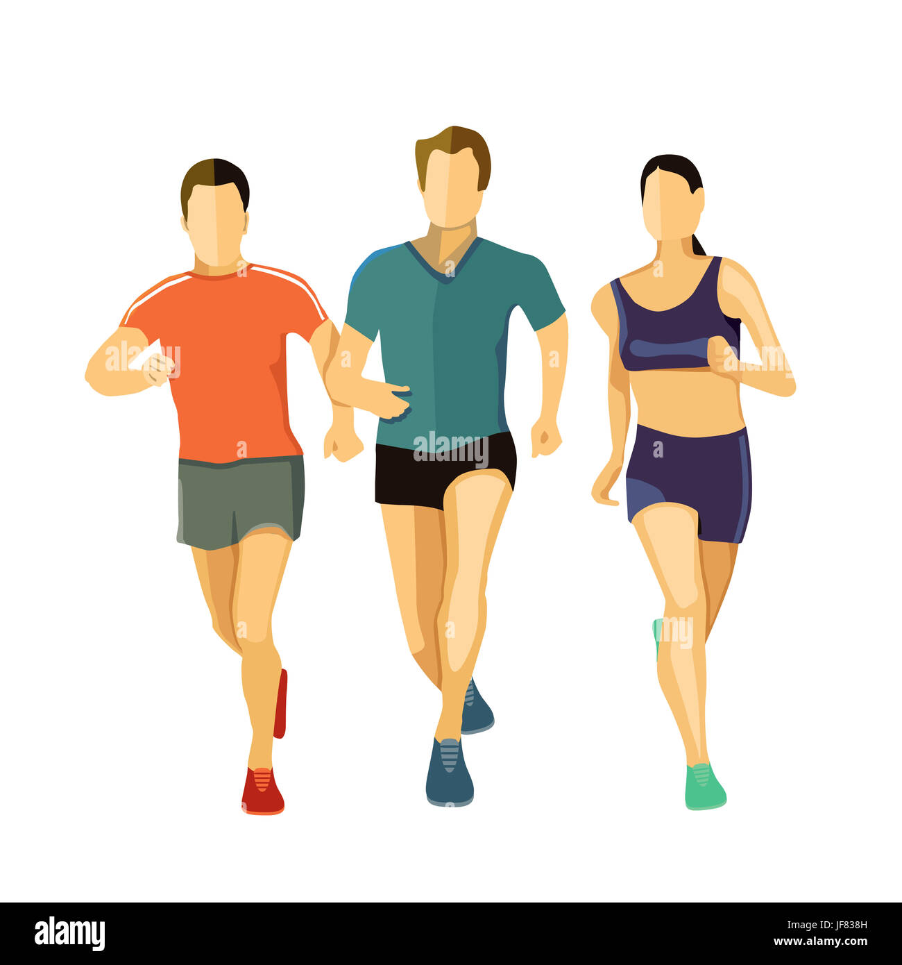 Marathon runners Cut Out Stock Images & Pictures - Alamy