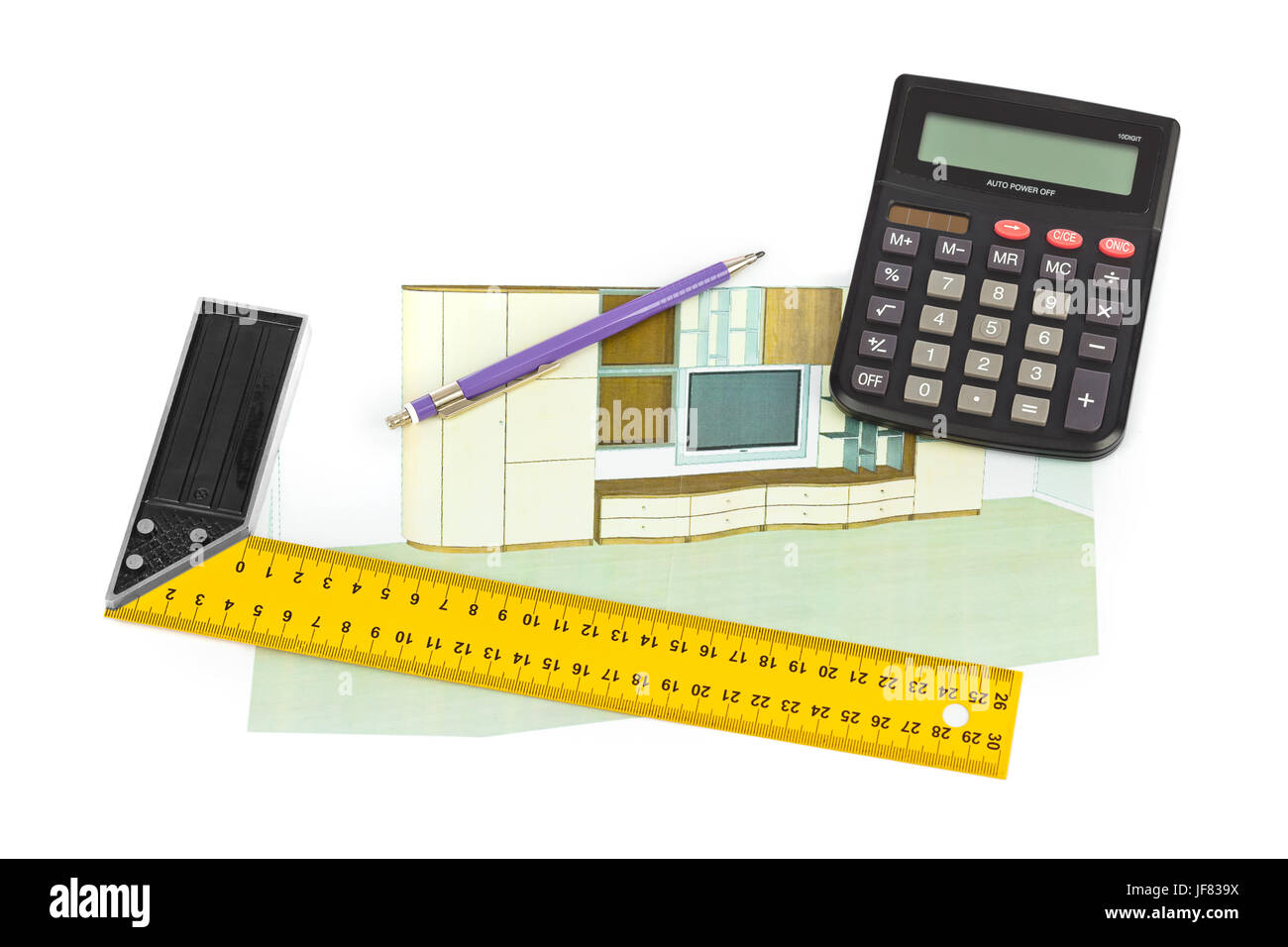 Computer house plan Cut Out Stock Images & Pictures - Alamy