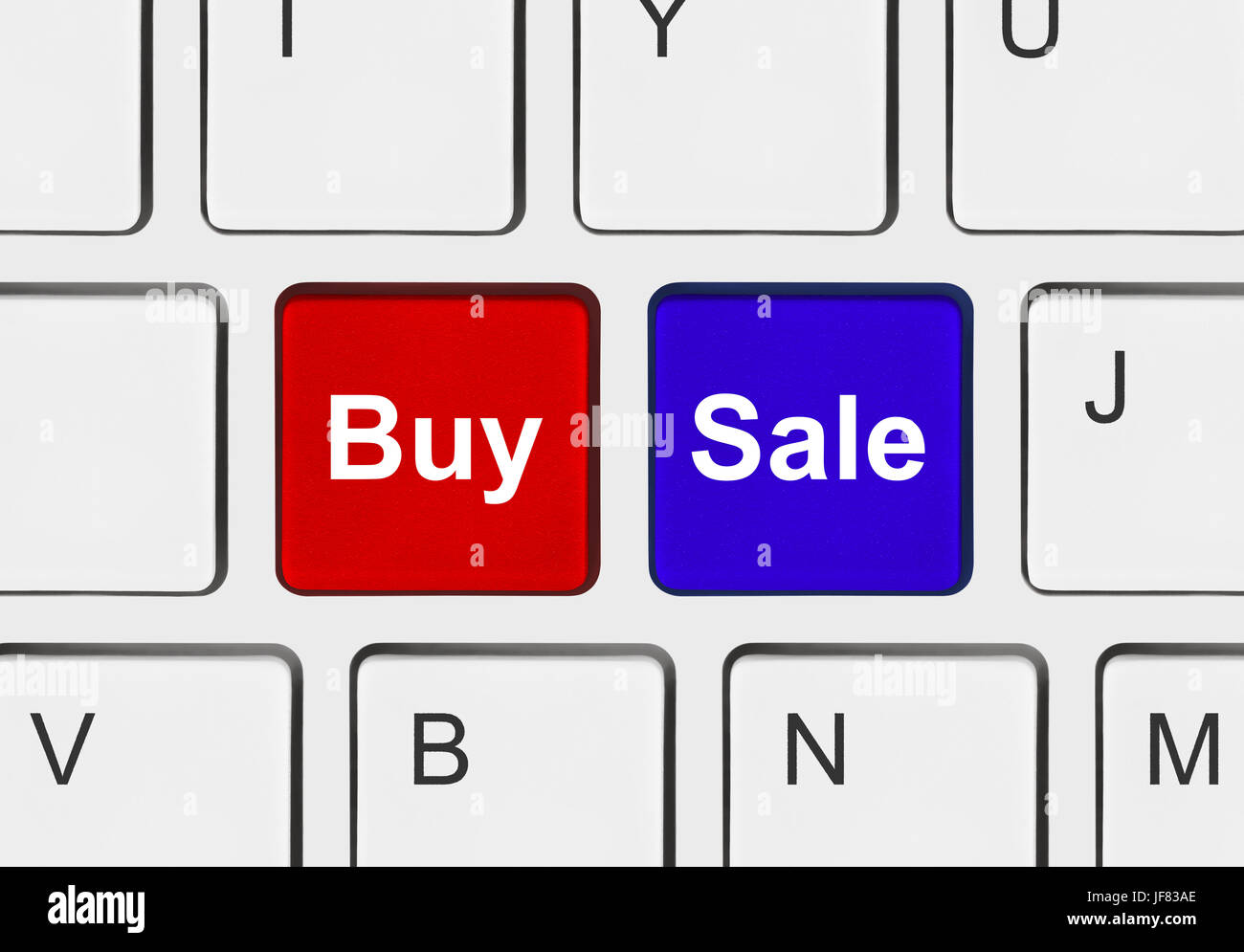 Computer keyboard with two business keys Stock Photo - Alamy