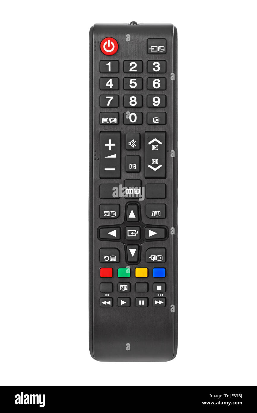 Hand holding tv remote Cut Out Stock Images & Pictures - Alamy
