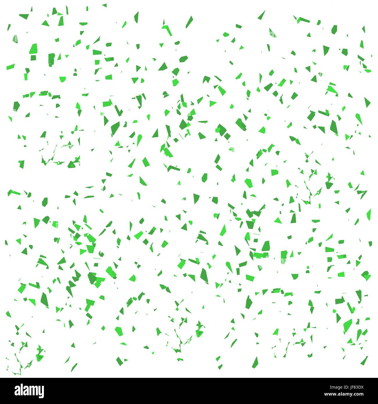 Green Paper Confetti Isolated on White Background Stock Vector Image ...