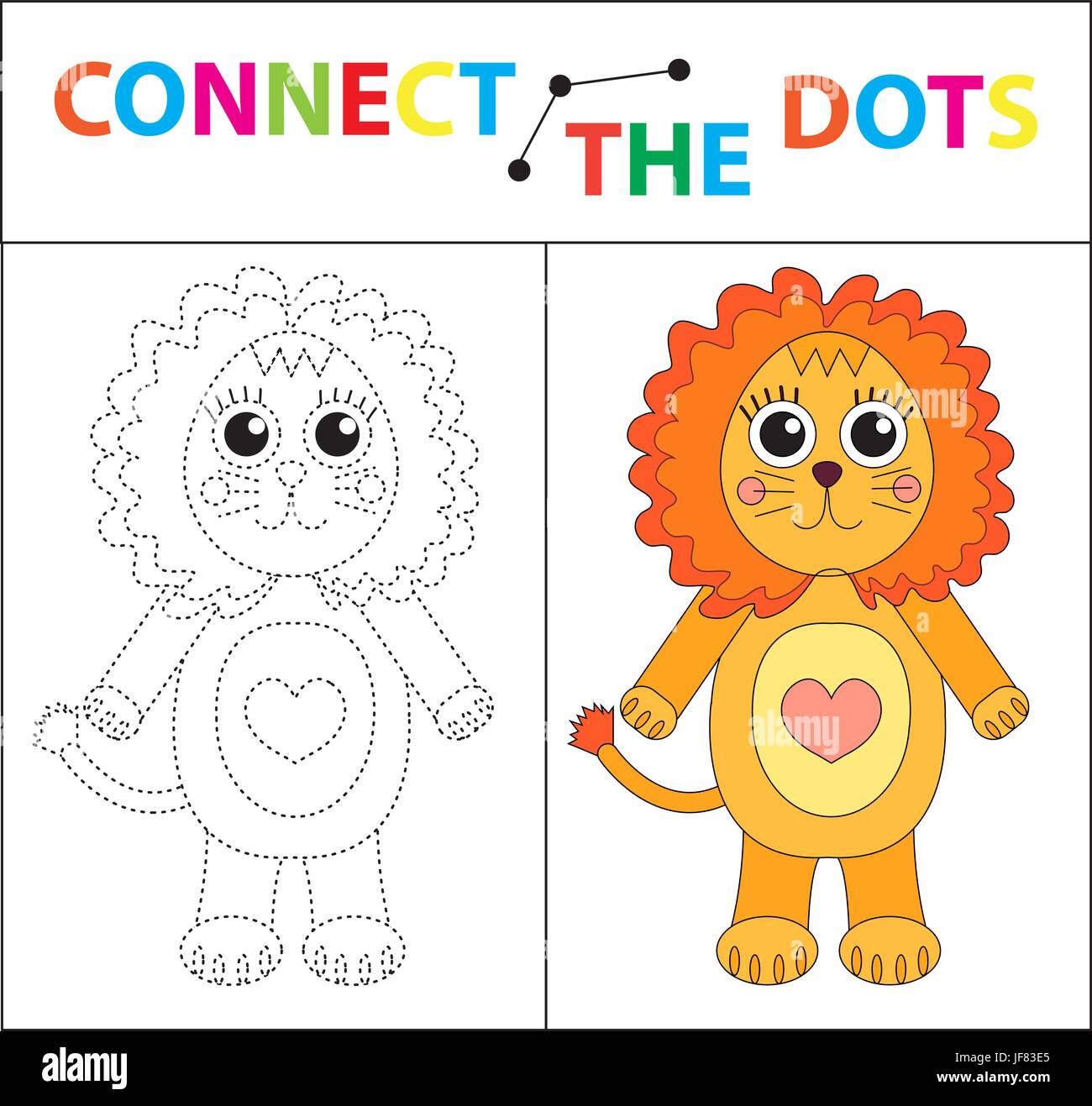 Children's educational game for motor skills. Connect the dots picture ...