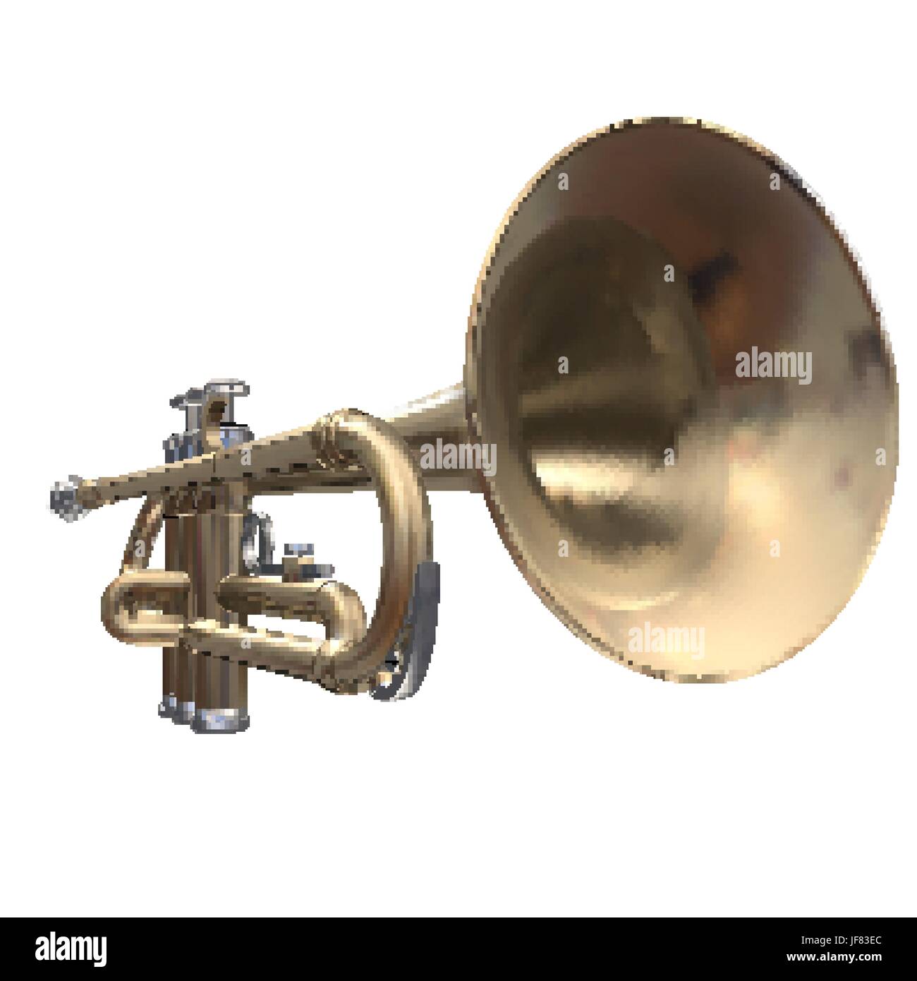 Isolated trumpet on white background Stock Vector Image & Art - Alamy