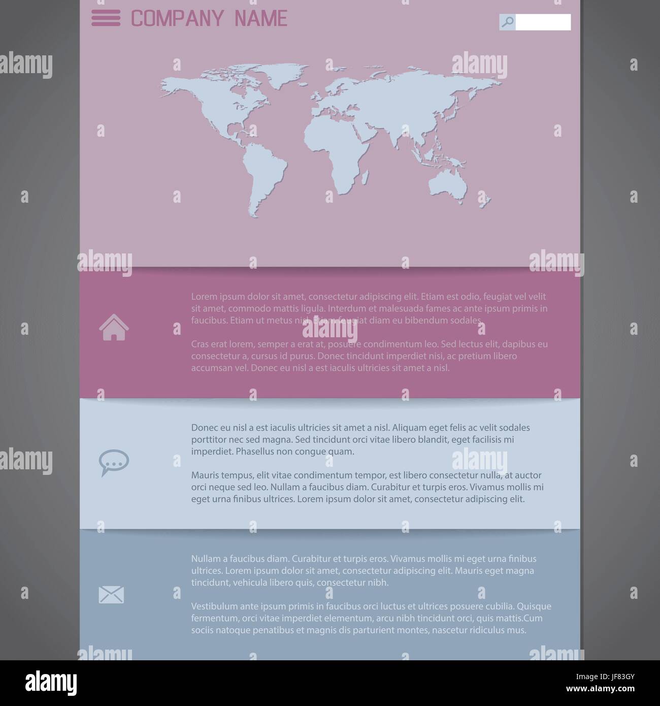 Website template design in pastel colors Stock Vector Image & Art - Alamy